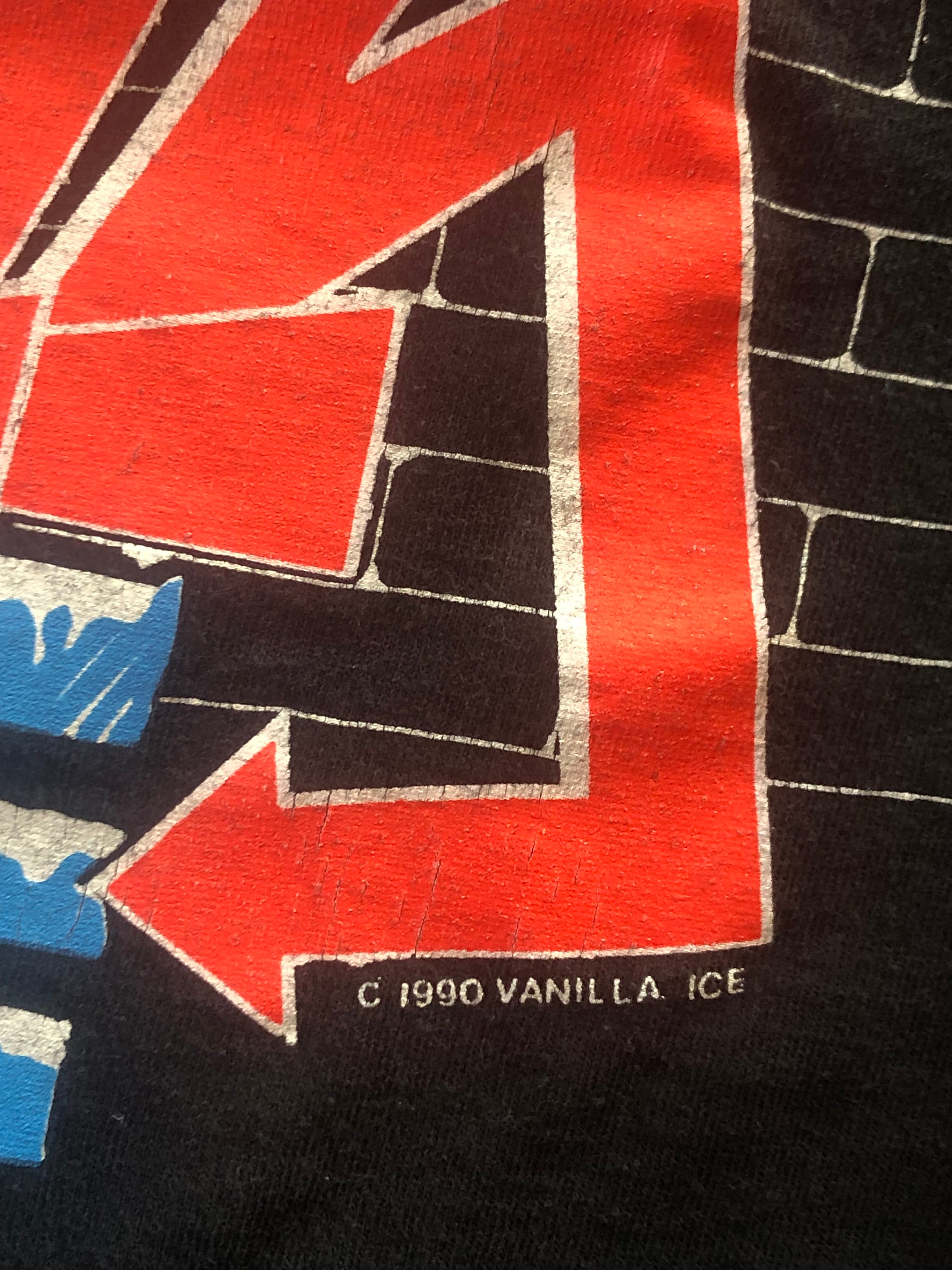 1990 Vanilla Ice Concert Tour Shirt Vintage Rap Tee Band Ice Ice Baby ...
