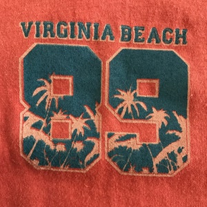 1989 Virginia Beach Spring Break Shirt Vintage Tee 80s Hanes Beefy Neon ...