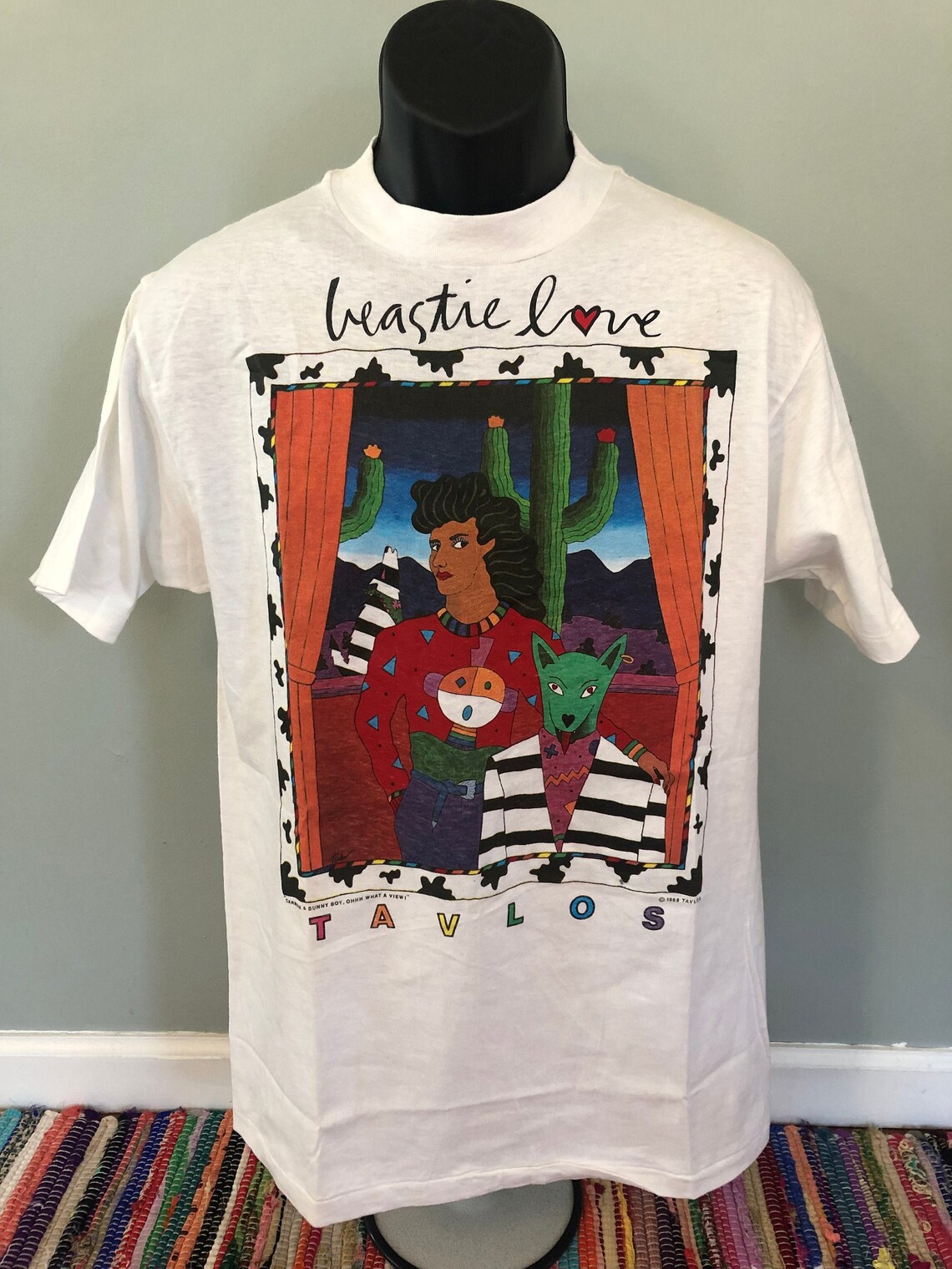 1988 Beastie Love Tavlos Shirt Vintage 80s Tee Abstract Art - Etsy