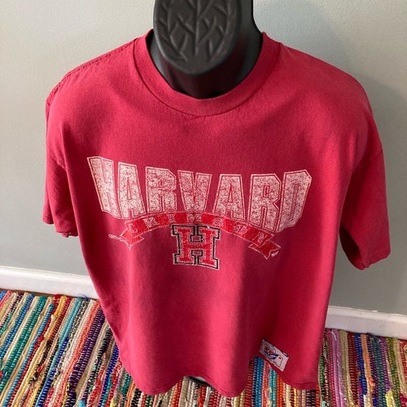80s Harvard Crimson Shirt University Alumni Student N… - Gem