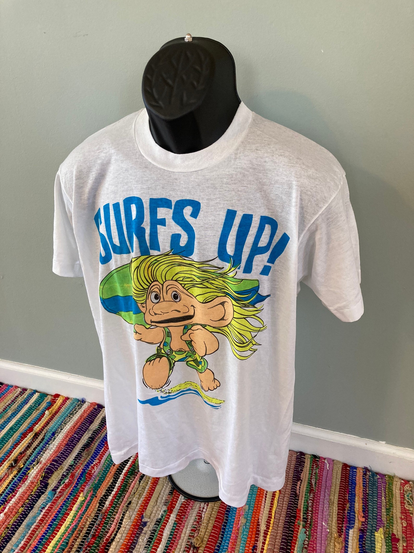 80s Troll Doll Surfs Up Shirt Vintage Tee Surfing Hawaii California