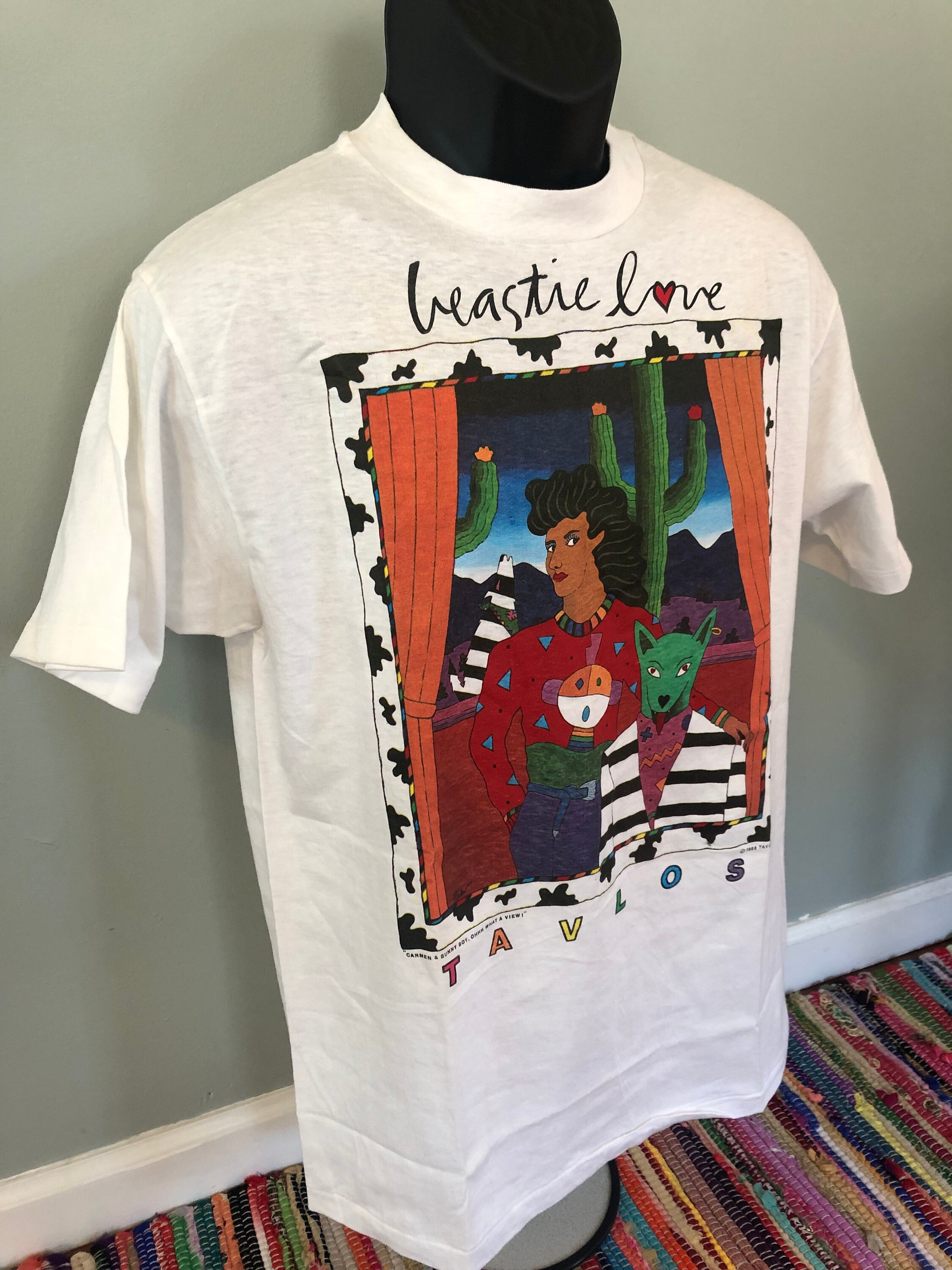 1988 Beastie Love Tavlos Shirt Vintage 80s Tee Abstract Art - Etsy