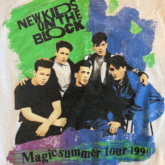 1990 New Kids on the Block Magic Summer Tour Shirt Vi… - Gem