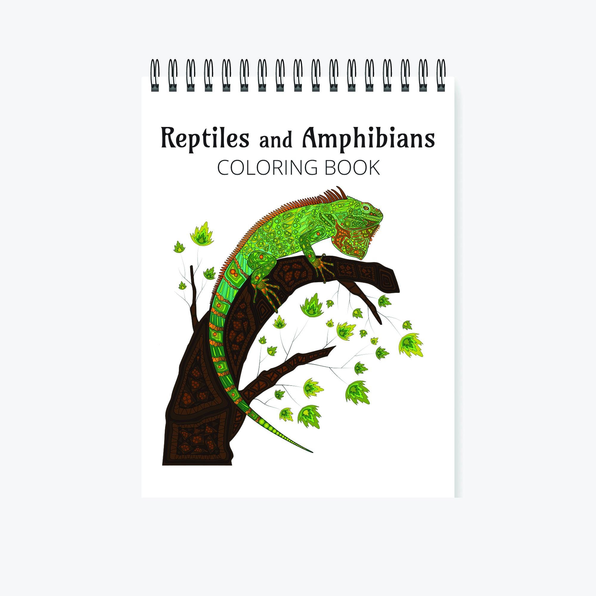 Reptiles and Amphibians Coloring Book - Etsy