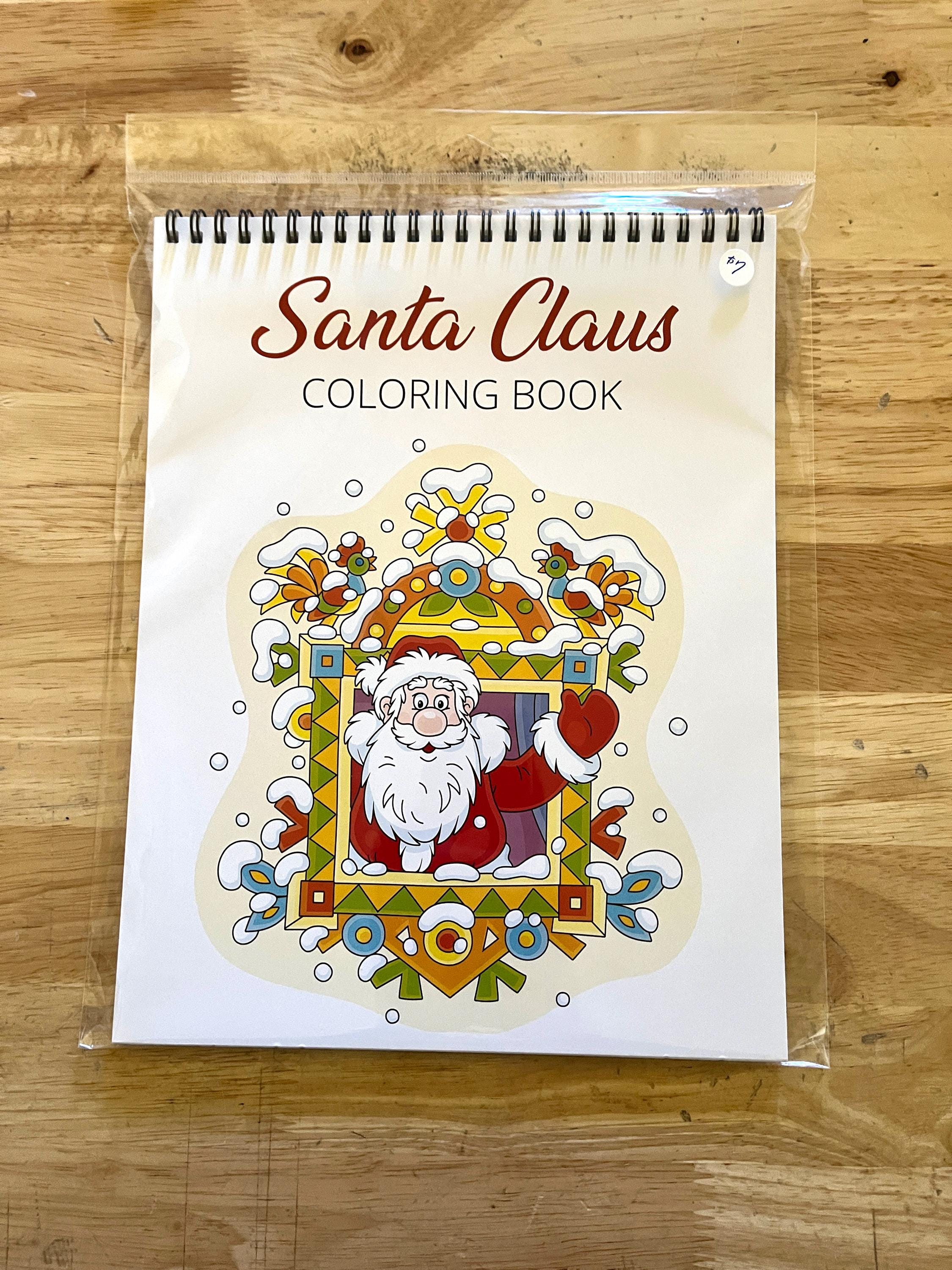 Santa Claus Coloring Book, Kids Coloring Book, Adult Coloring Book ...