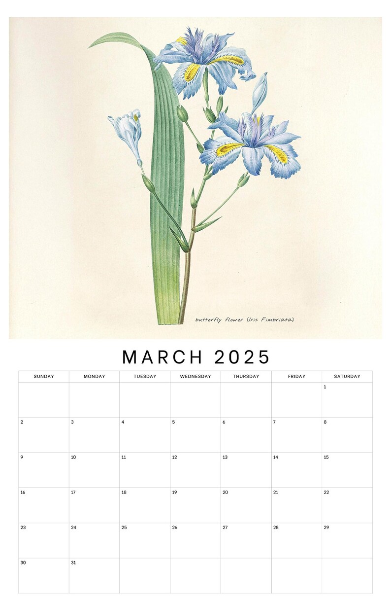 2025 Vintage Florals Calendar - Etsy