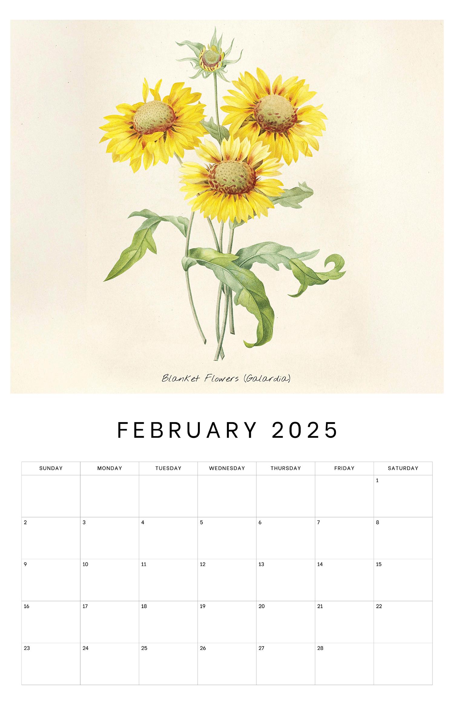 2025 Vintage Florals Calendar - Etsy