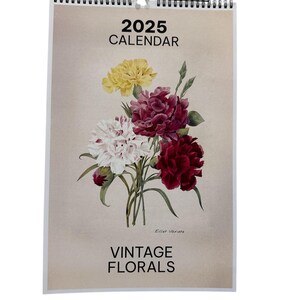 2025 Vintage Florals Calendar - Etsy