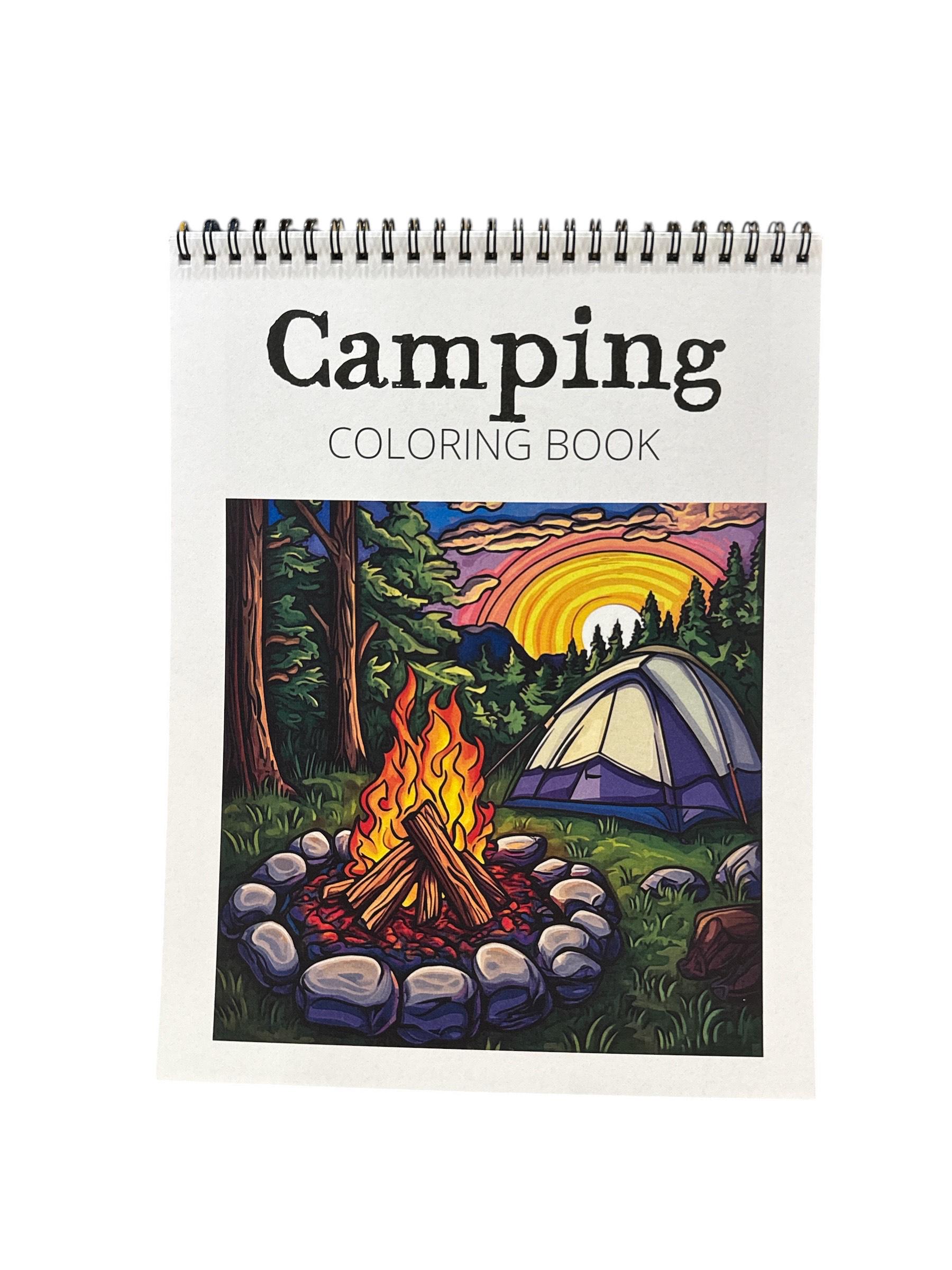 Camping Coloring Book, Adult Coloring Book, Coloring Book, Camping - Etsy