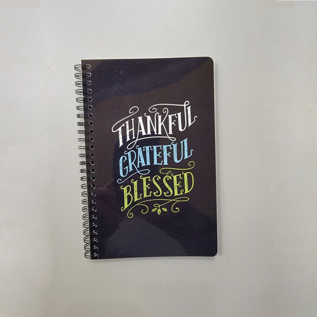 Thankful Grateful Blessed Journal, Spiral Journal, Notebook ...