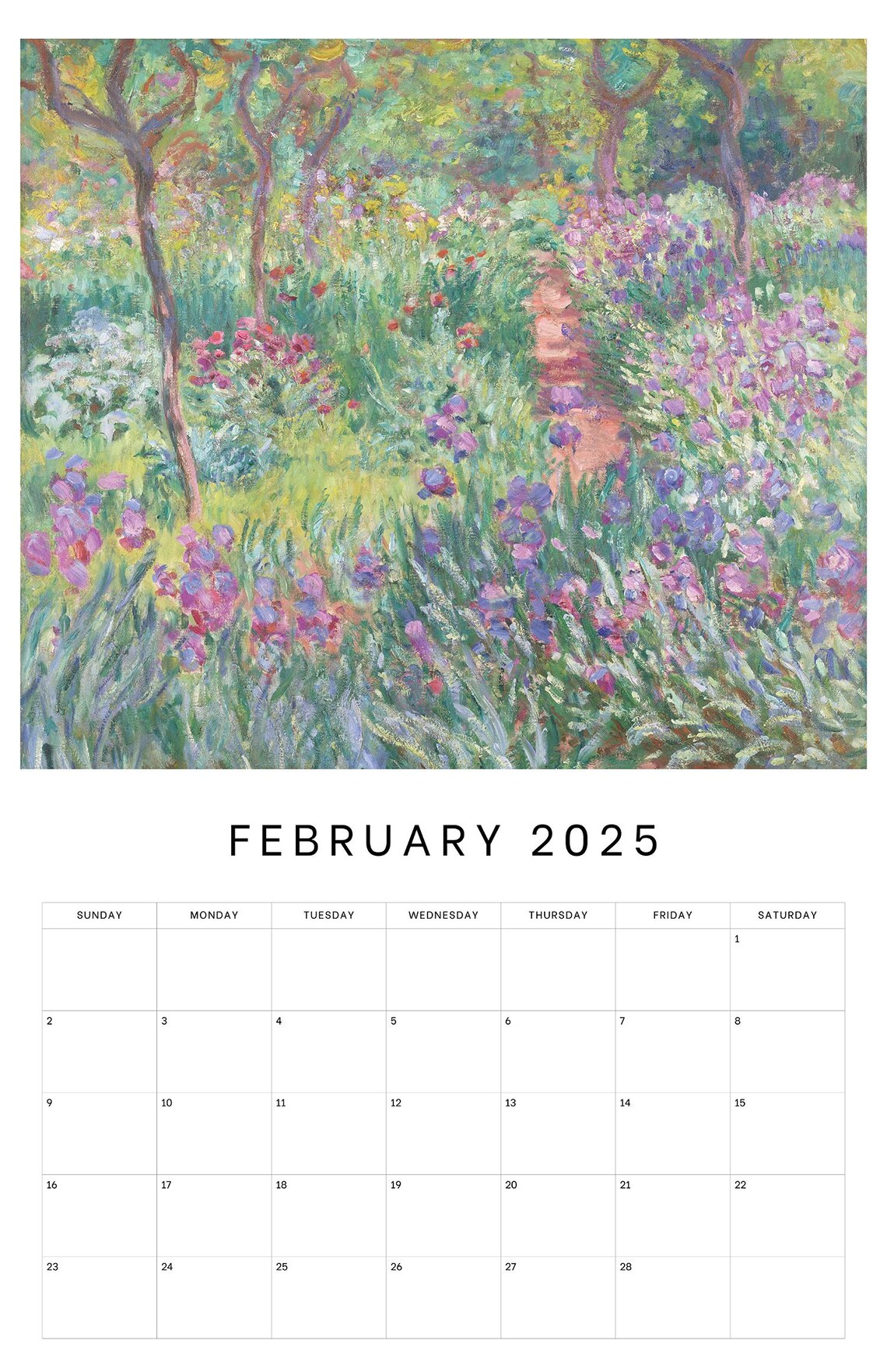 2025 Claude Monet Calendar - Etsy