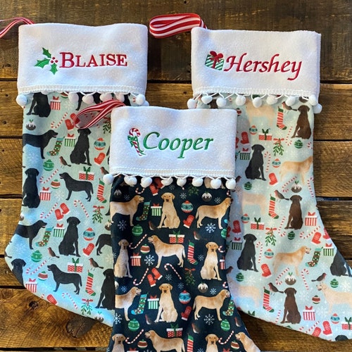 Labrador Retriever Christmas Stocking / Dog Stocking / | Etsy