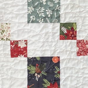 Ready to Ship Handmade Patchwork Christmas Throw Quilt / Holiday Home ...