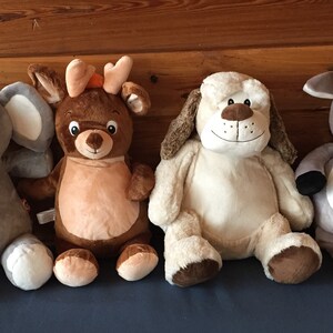Personalized Stuffed Animals / Elephant / Moose / Bear / Cow / Dog ...