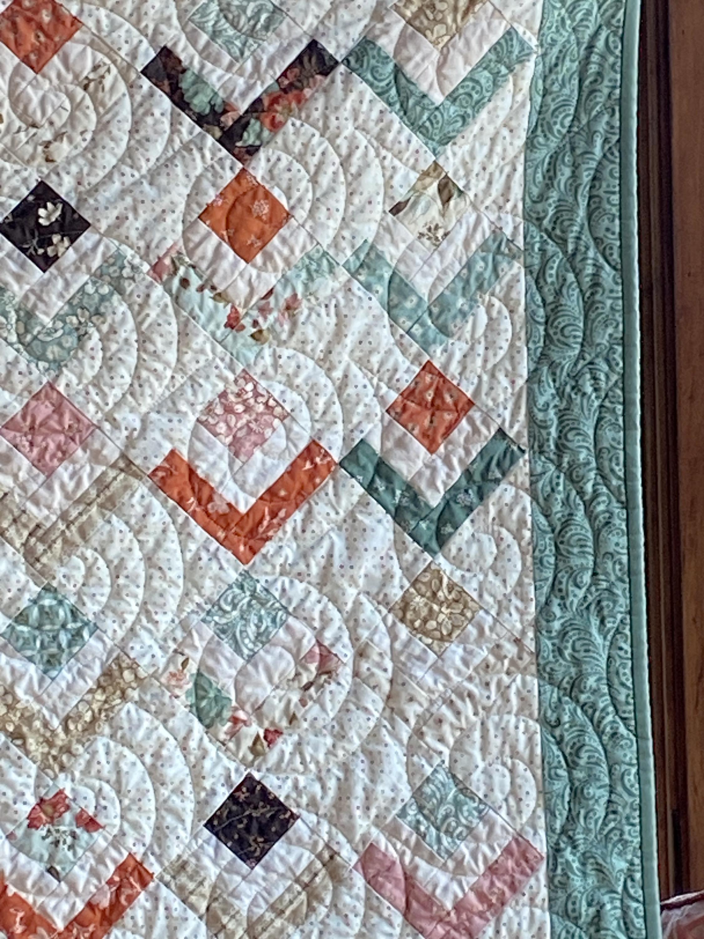Ready to Ship - Handmade Patchwork Quilted Throw / Floral Throw Quilt ...