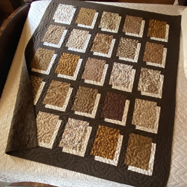 Brown Quilt - Etsy