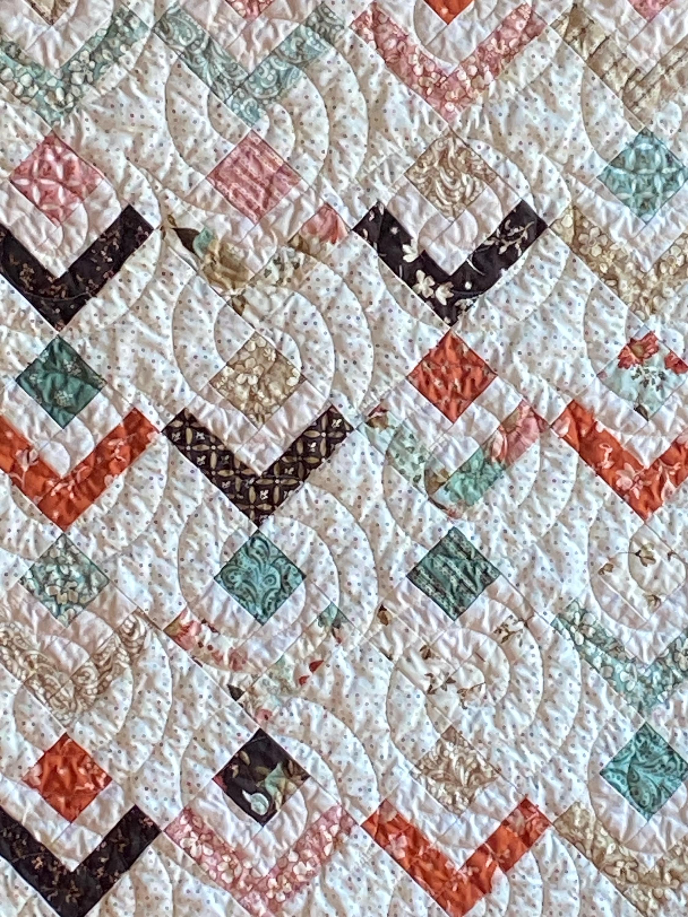 Ready to Ship - Handmade Patchwork Quilted Throw / Floral Throw Quilt ...
