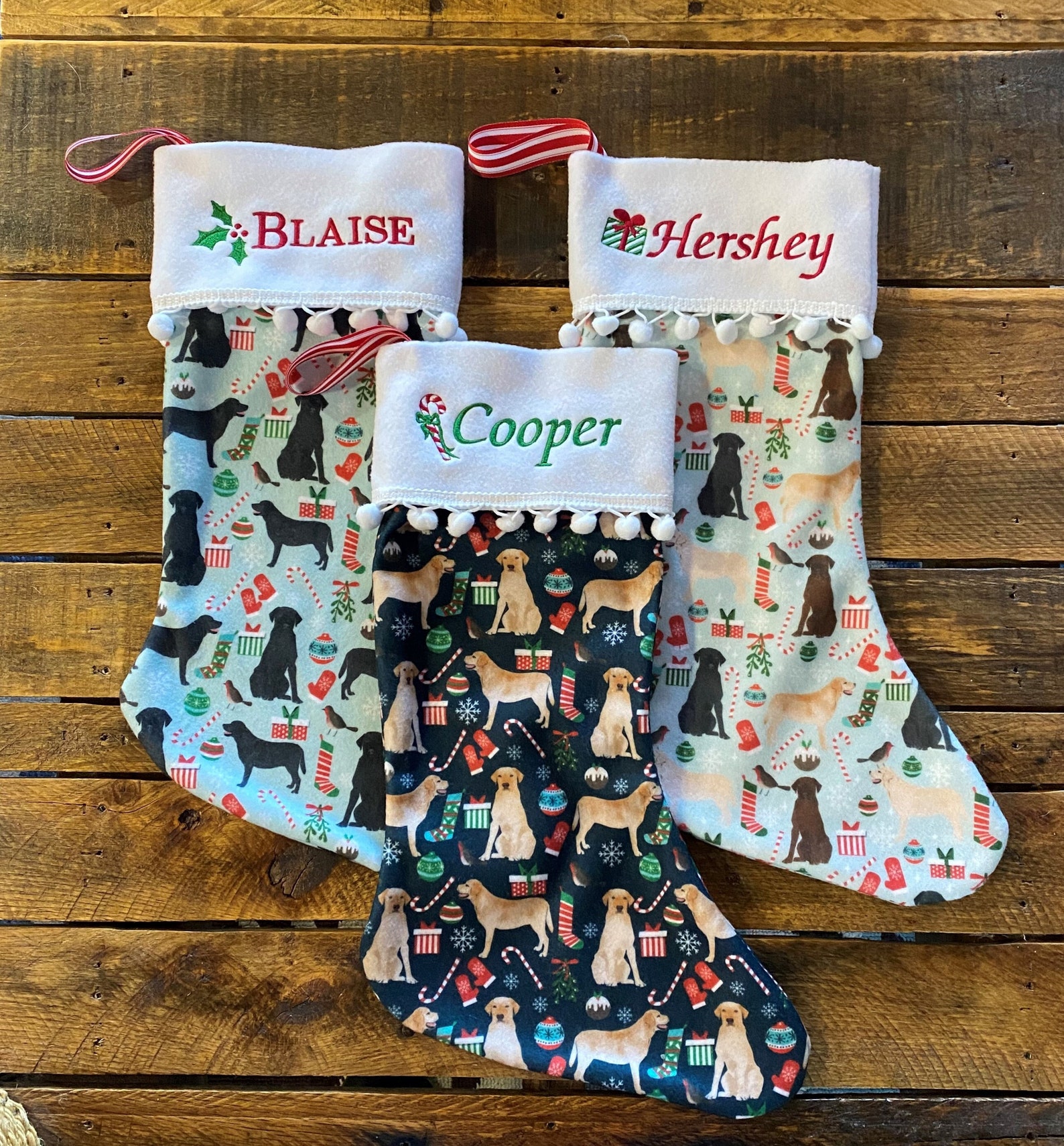 Labrador Retriever Christmas Stocking / Dog Stocking / Personalized ...