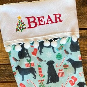 Labrador Retriever Christmas Stocking / Dog Stocking / Personalized ...
