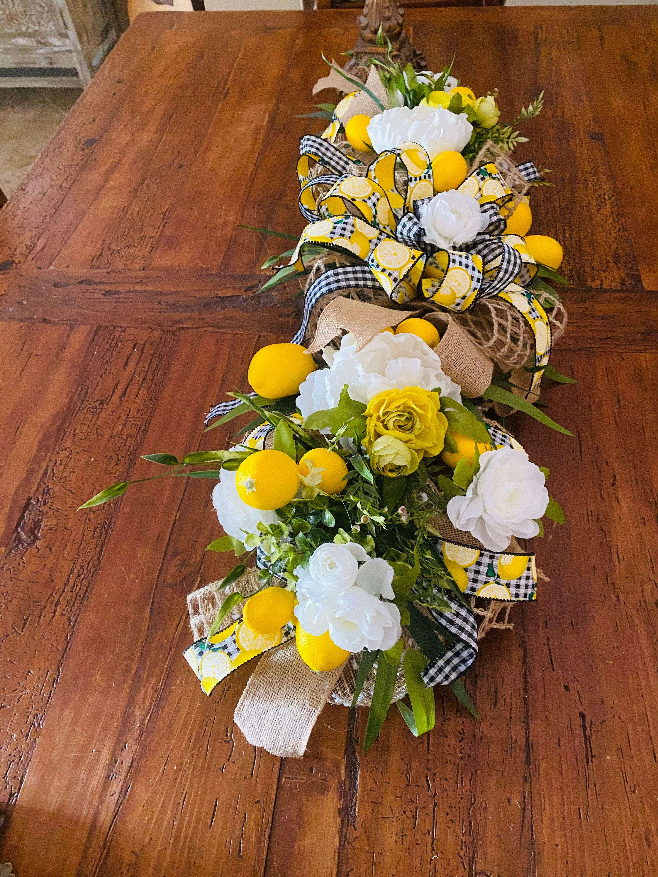 Lemon Centerpiece for Table Lemon Decor Spring Decor - Etsy