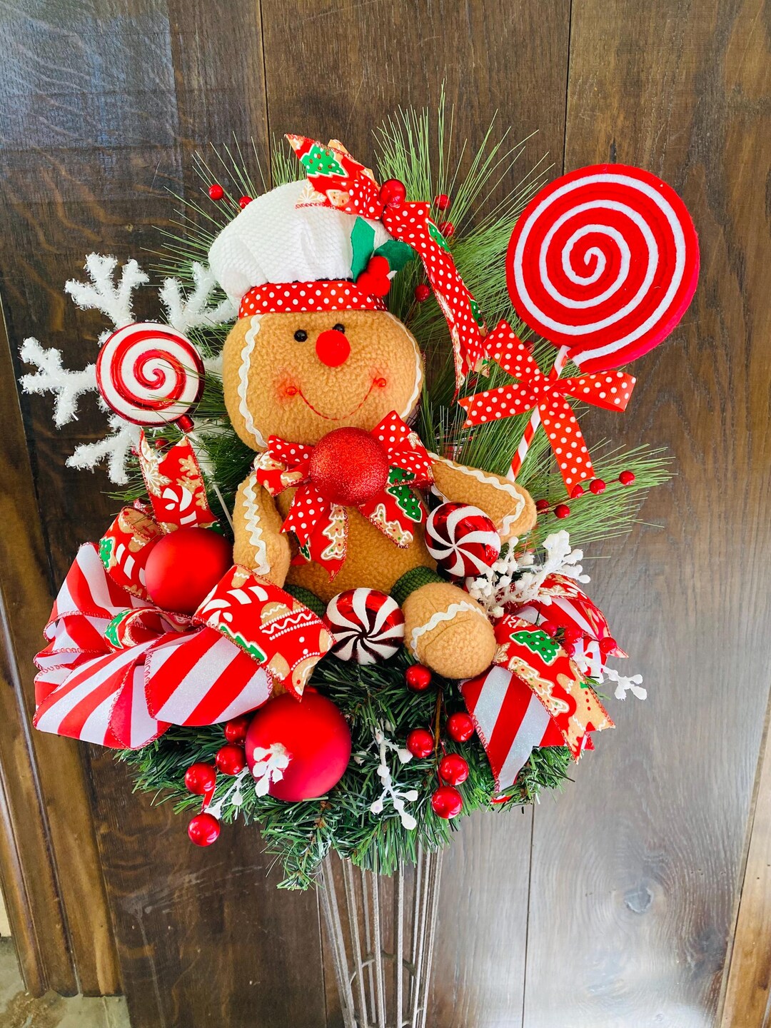 Gingerbread Centerpiece for Table, Christmas Centerpiece, Gingerbread ...