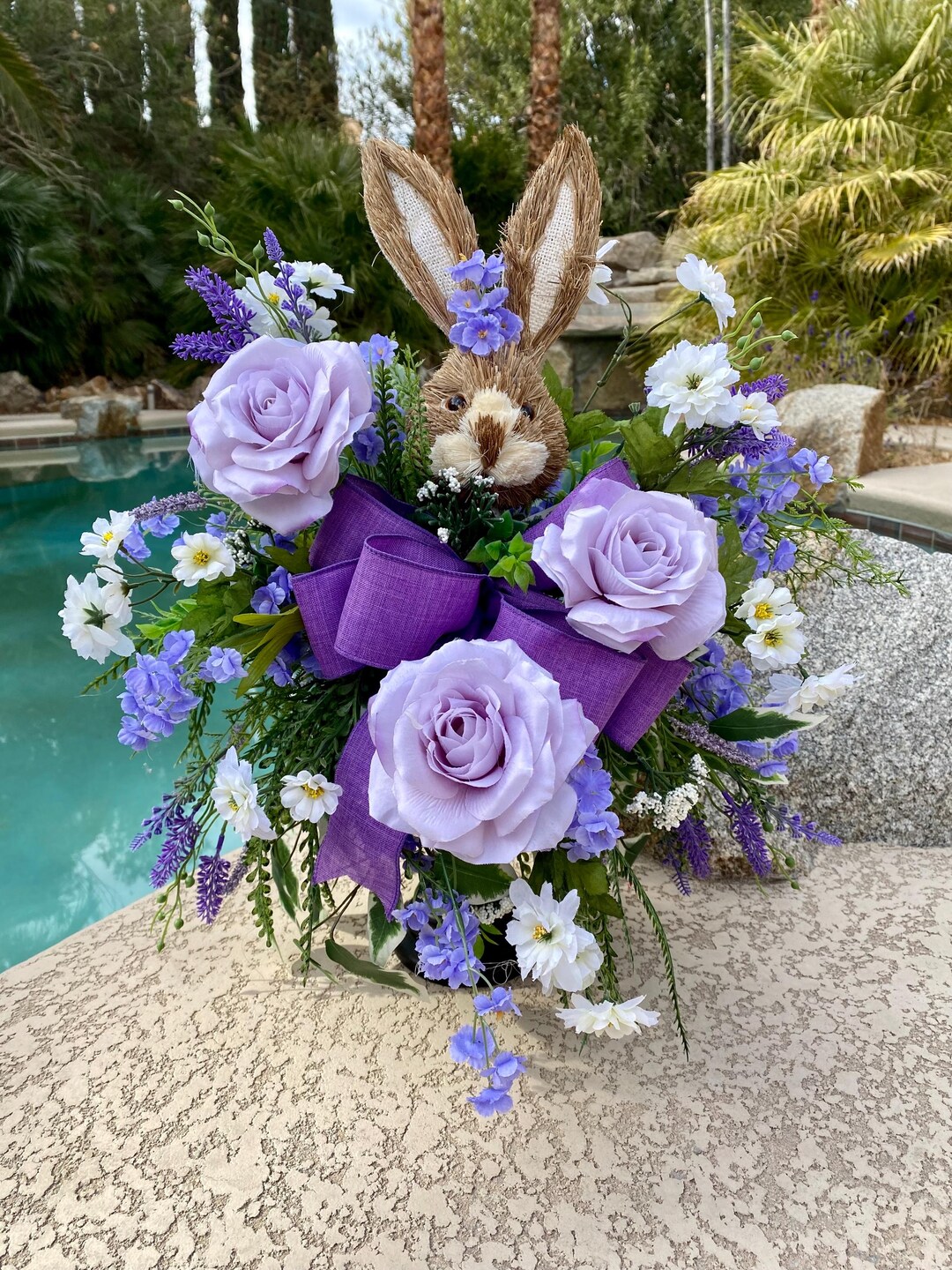 Easter Bunny Centerpiece, Rustic Easter Decor,spring Centerpiece ...