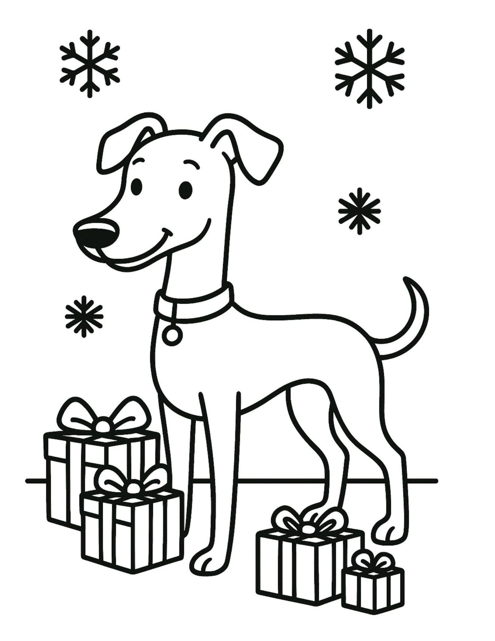 Paws and Claus Christmas Coloring Pages - Etsy
