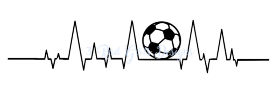Soccer Heartbeat SVG Soccer Ball - Etsy