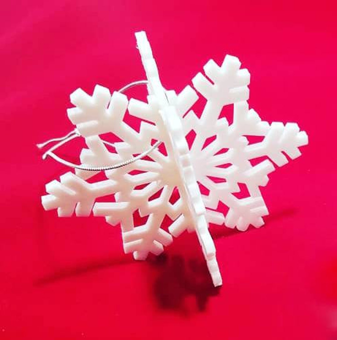 3D Printed 3D Snowflake Ornament - Etsy