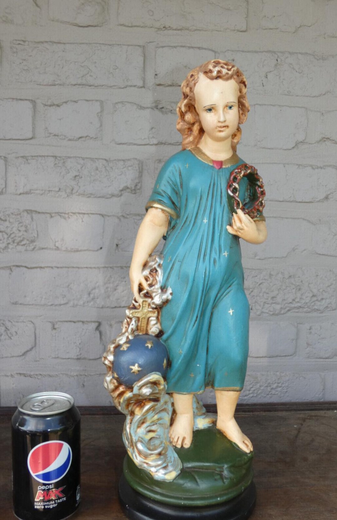 Antique Ceramic Chalk Statue Young Jesus Figurine Religious - Etsy