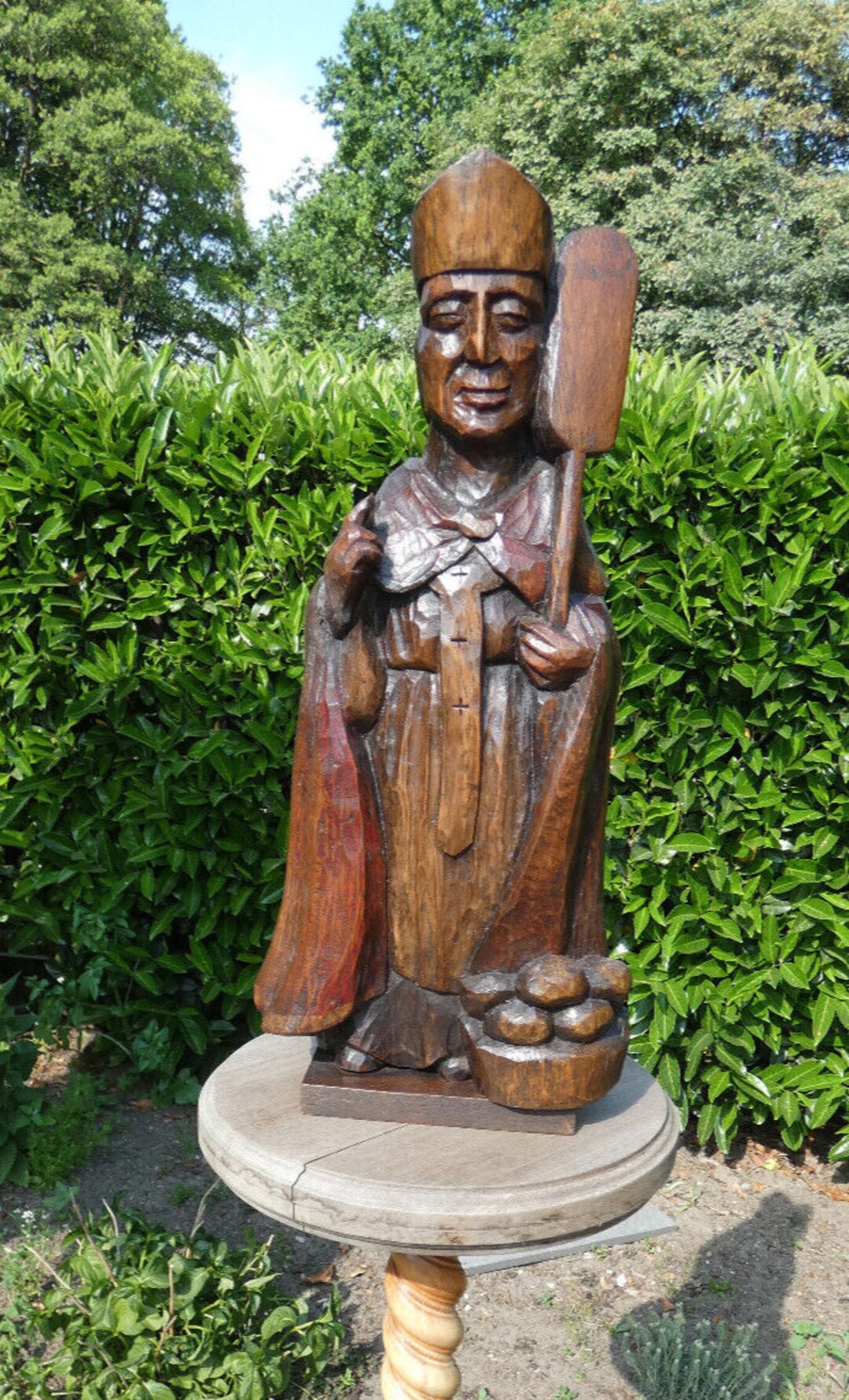 Antique French Wood Carved Rare Large Saint Honore Patron Bakery - Etsy