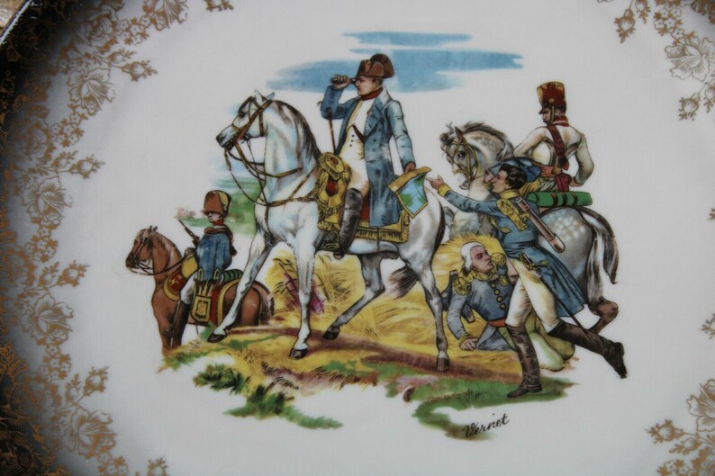 Pair Vintage German Napoleon Battle Porcelain Plates Signed - Etsy