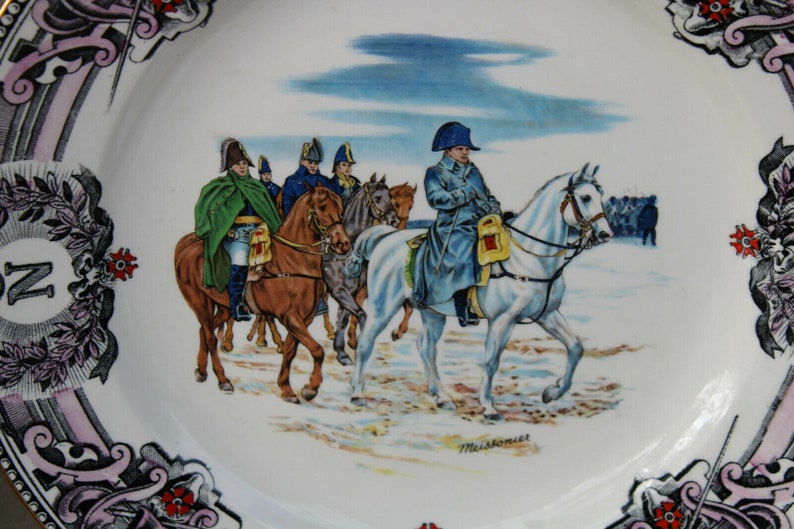 4 Napoleon Army Soldier Battle Scene Porcelain Boch Marked - Etsy