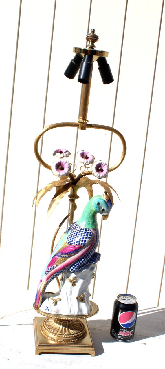 Mid Century Italian Mangani Signed Porcelain Faience Parrot - Etsy