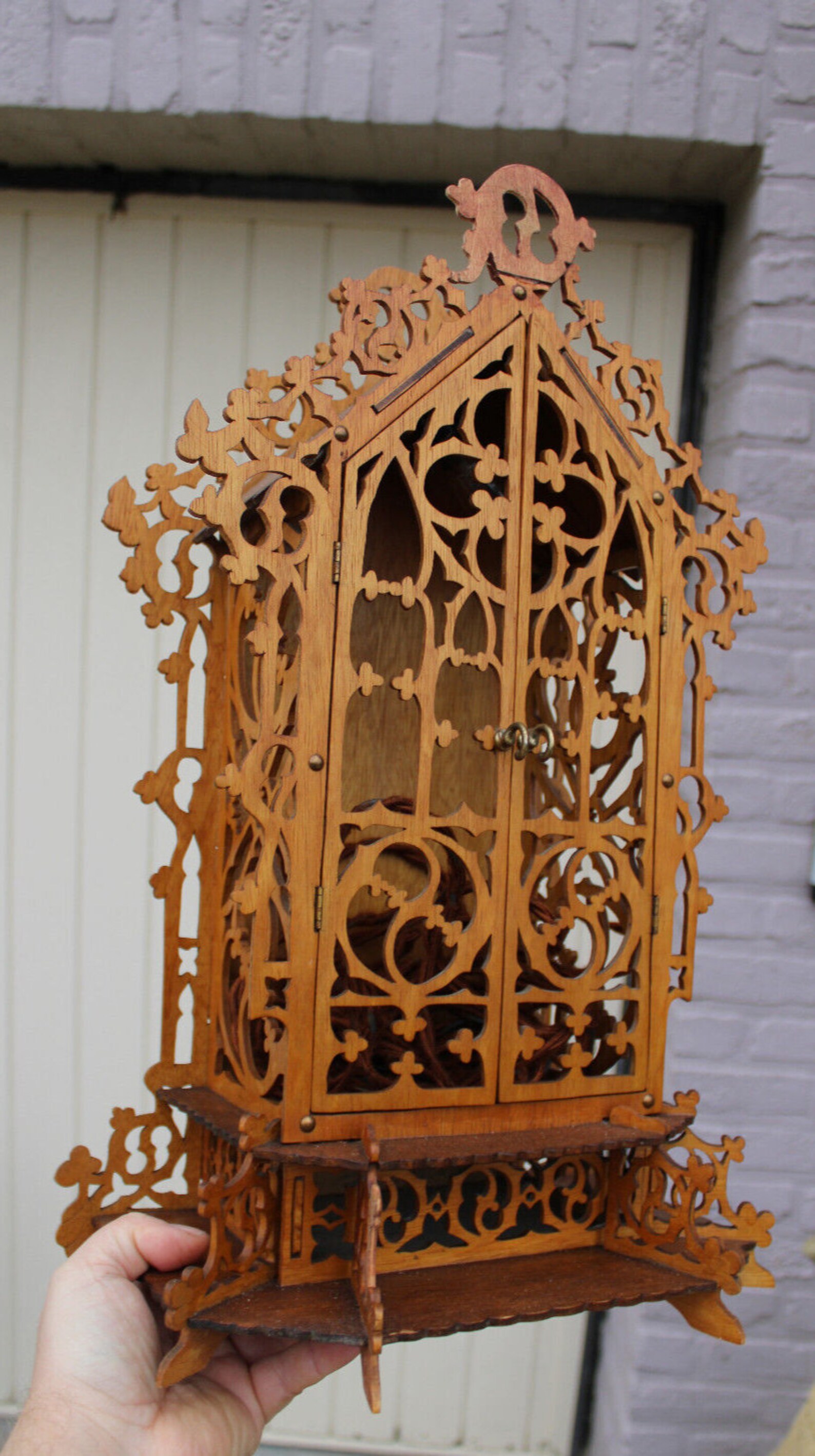 French Wood Cut 1950 Religious Chapel Statue for Saint With - Etsy