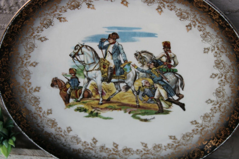 Pair Vintage German Napoleon Battle Porcelain Plates Signed - Etsy