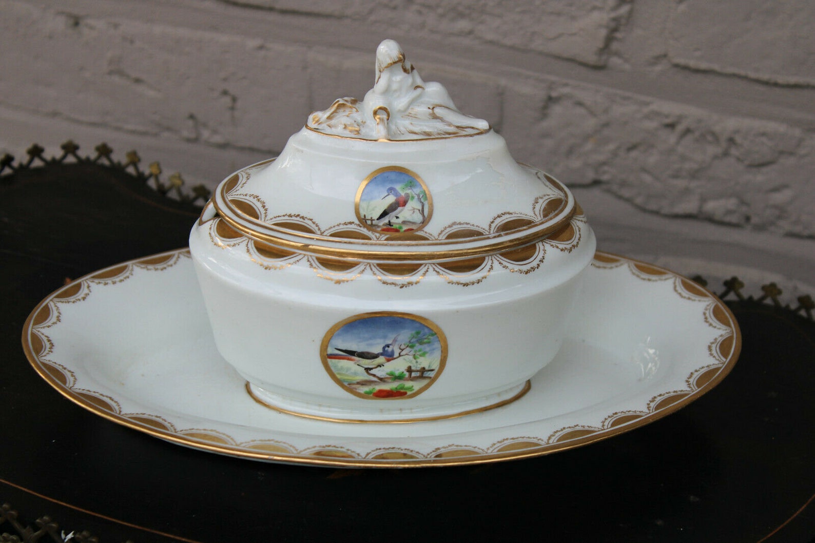 Pair Antique German Marked Jam Bowl Porcelain Birds Decor Rare | Etsy