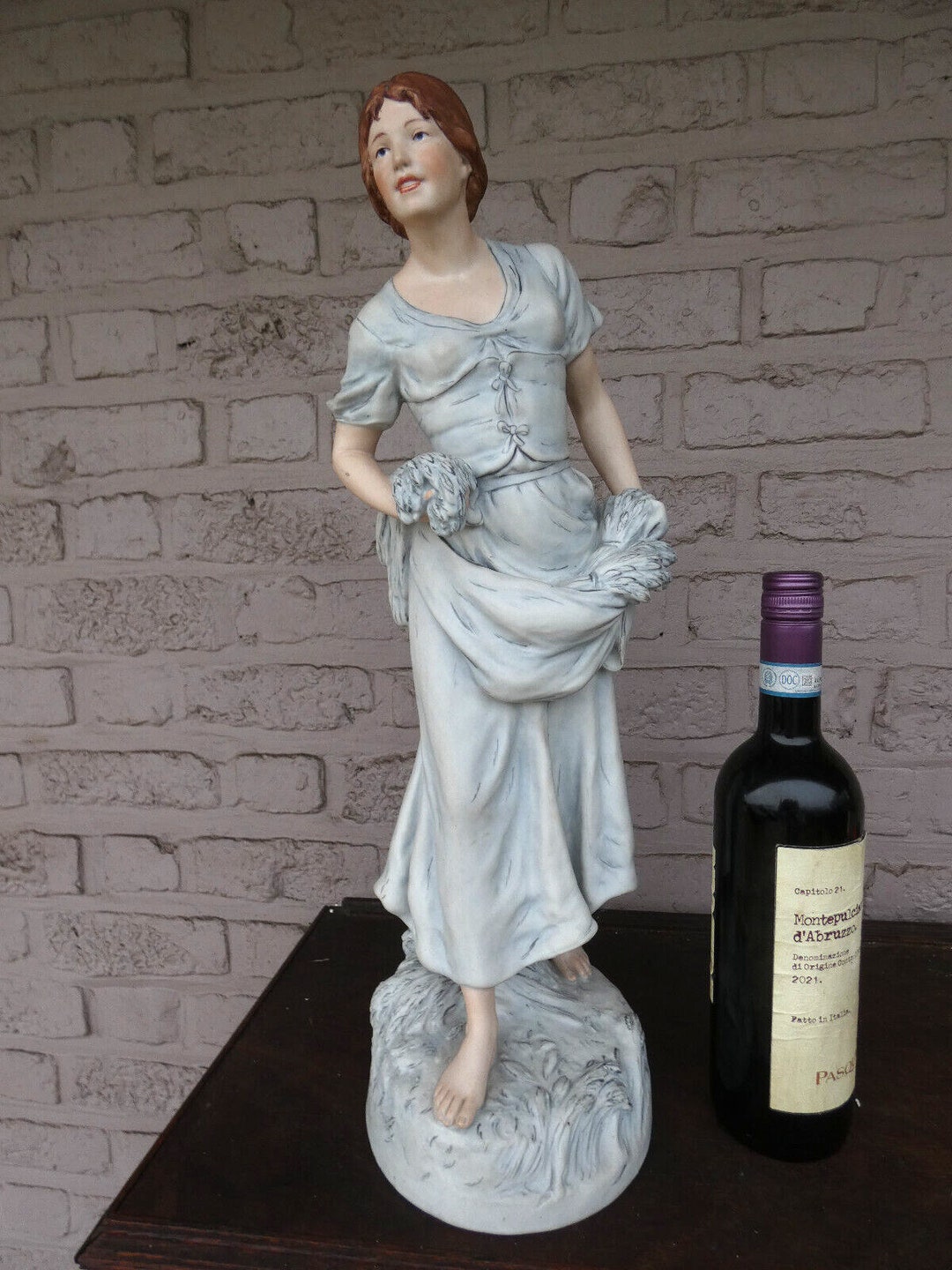 Royal Dux Bohemia Porcelain Large Lady With Hay Statue Marked - Etsy