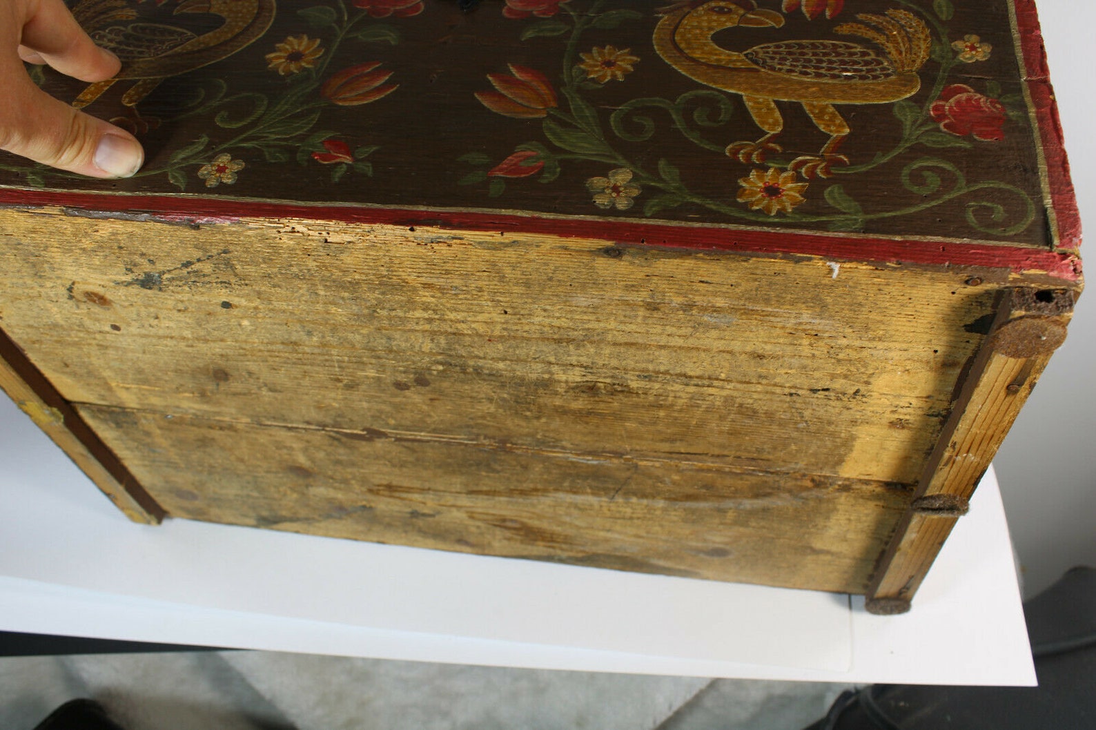 Rare Antique Artisan Religious Wood Carved Hand Paint Box - Etsy