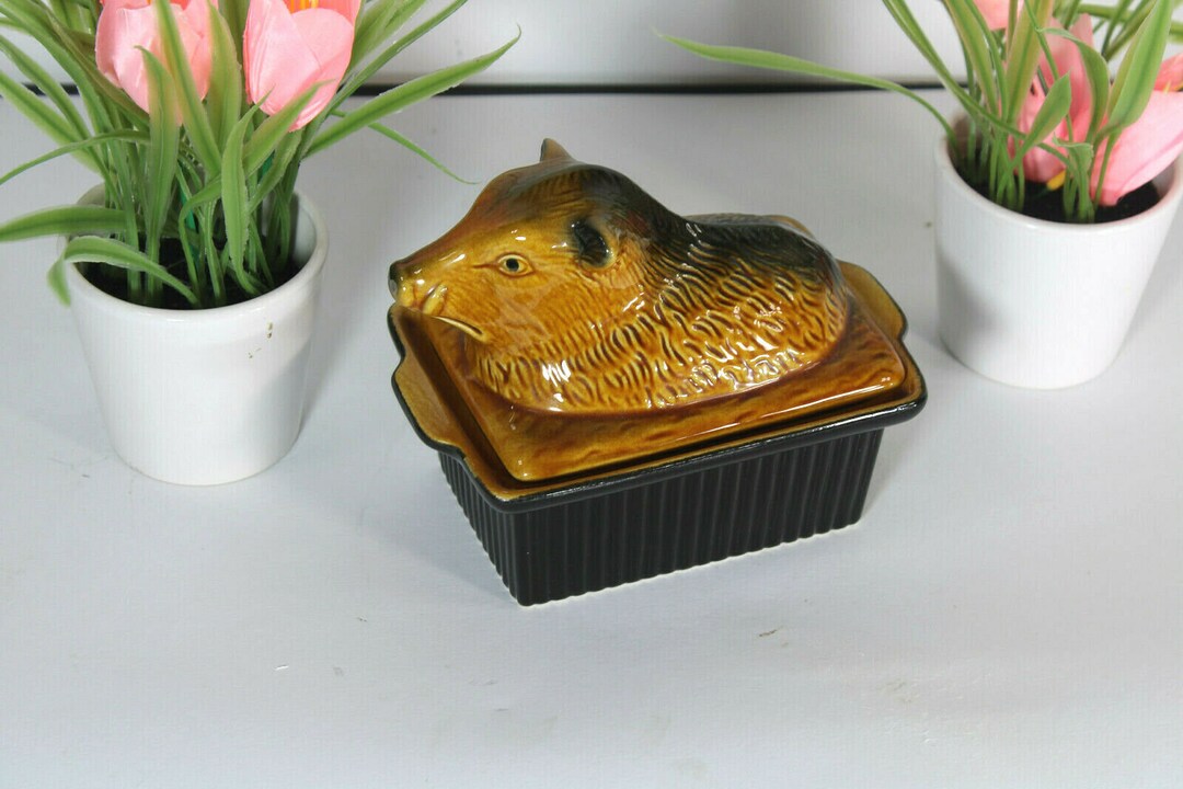 Vintage French Boar Pate Baking Form Faience 1970 Animal - Etsy