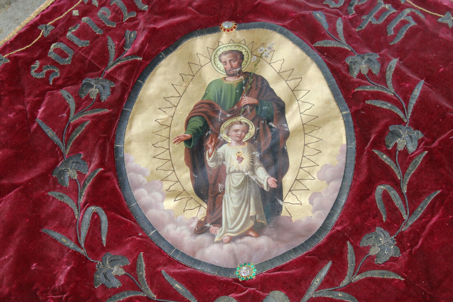 Antique 1871 French Religious Procession Banner Flag Saint | Etsy