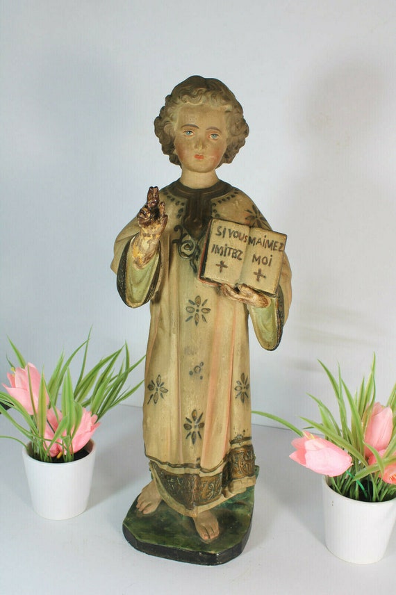 Antique chalkware religious chalkware statue young jesus Art ...