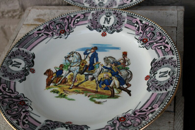 4 Napoleon Army Soldier Battle Scene Porcelain Boch Marked - Etsy