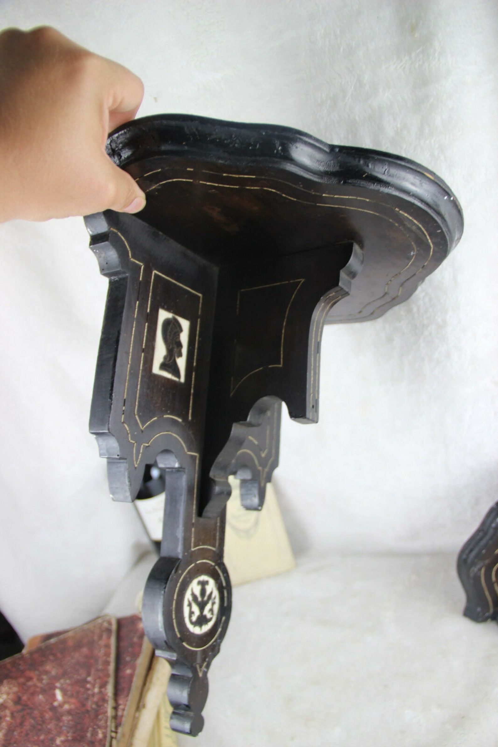 Rare Pair French Napoleon Iii Wood Carved Inlaid Figurines - Etsy