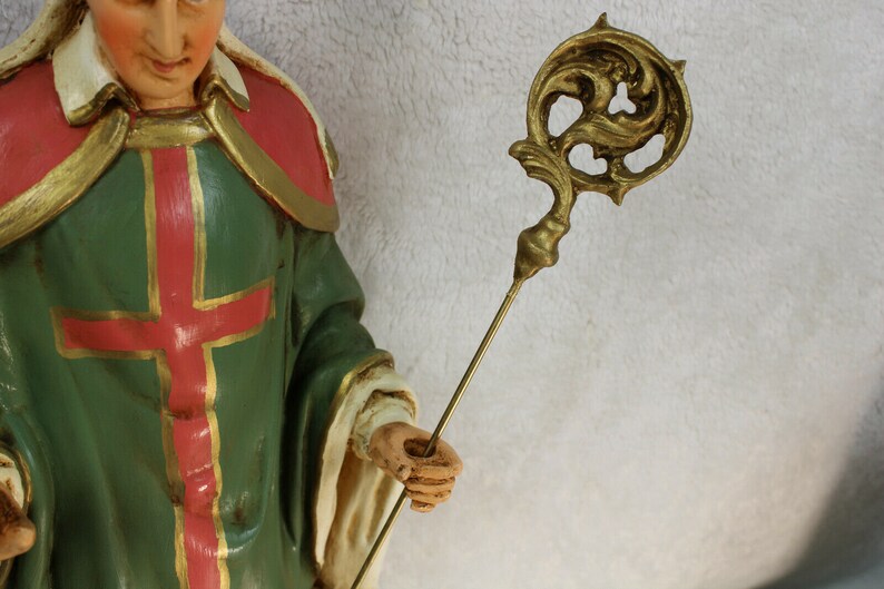 Xl Rare Antique French Religious Statue Figurine Saint Hubert - Etsy
