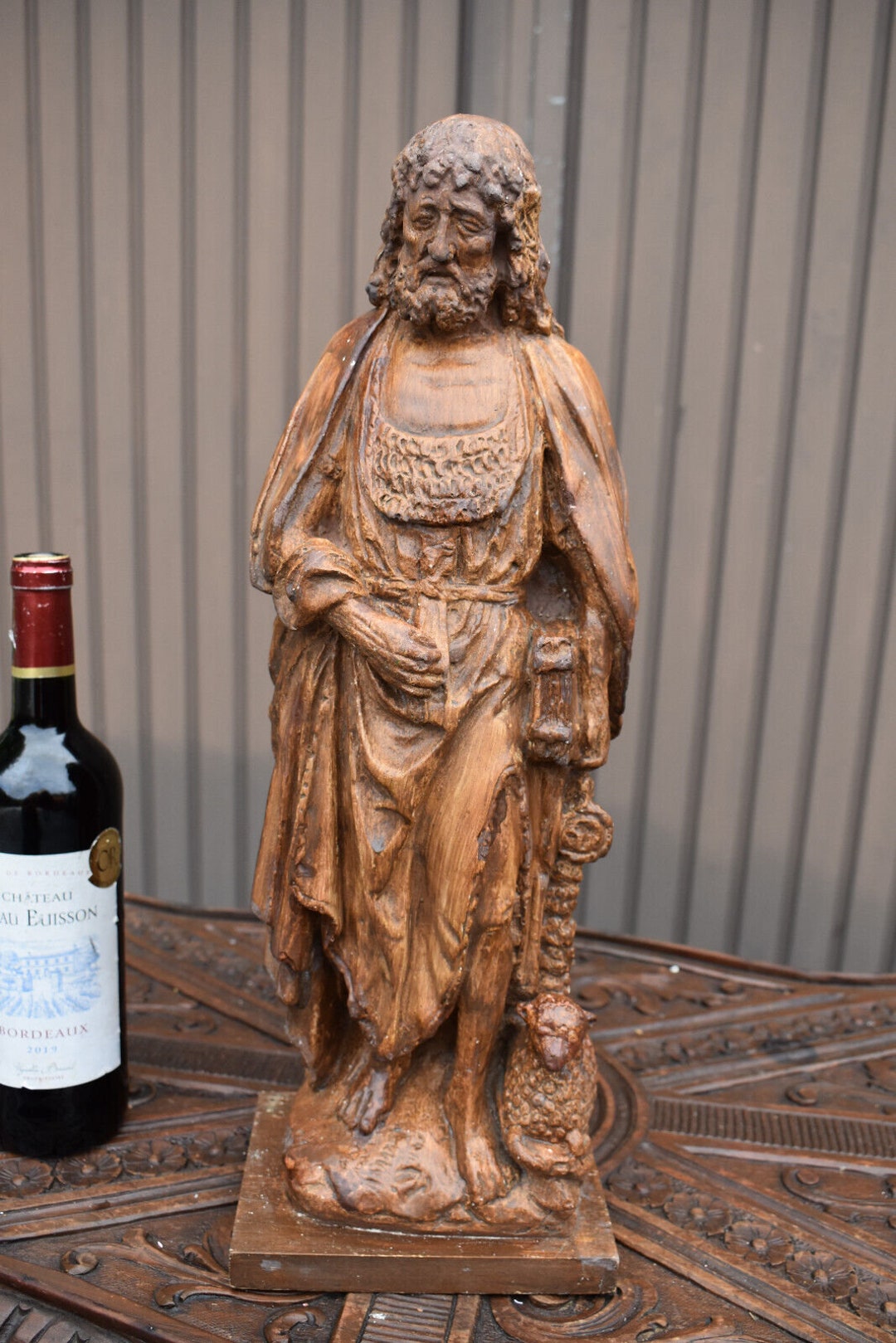 Antique Chalk Statue Saint Drogo of Sebourg Religious - Etsy