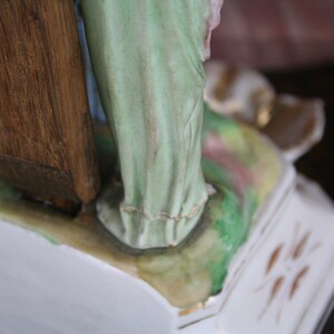 Antique Porcelain Bisque Holy Water Font Calvary Crucifix Christ ...