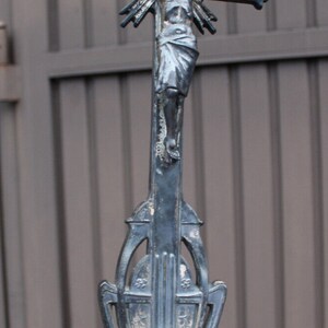 Antique Spelter Zinc Metal Art Deco Crucifix Cross - Etsy