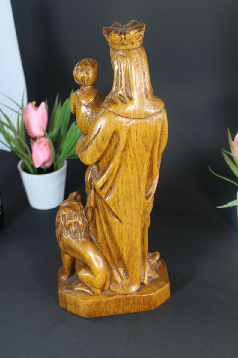 Antique Belgian Wood Carved Mary of Flanders Symbol Lion - Etsy