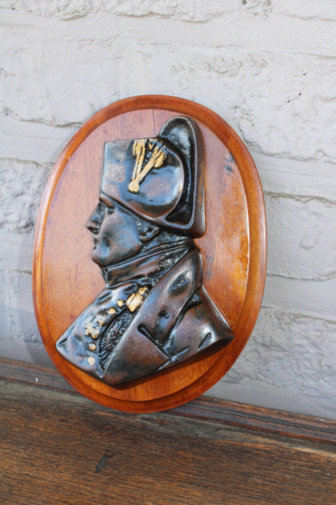 Antique Wood Wall Plaque Cast Iron Portrait Napoleon - Etsy